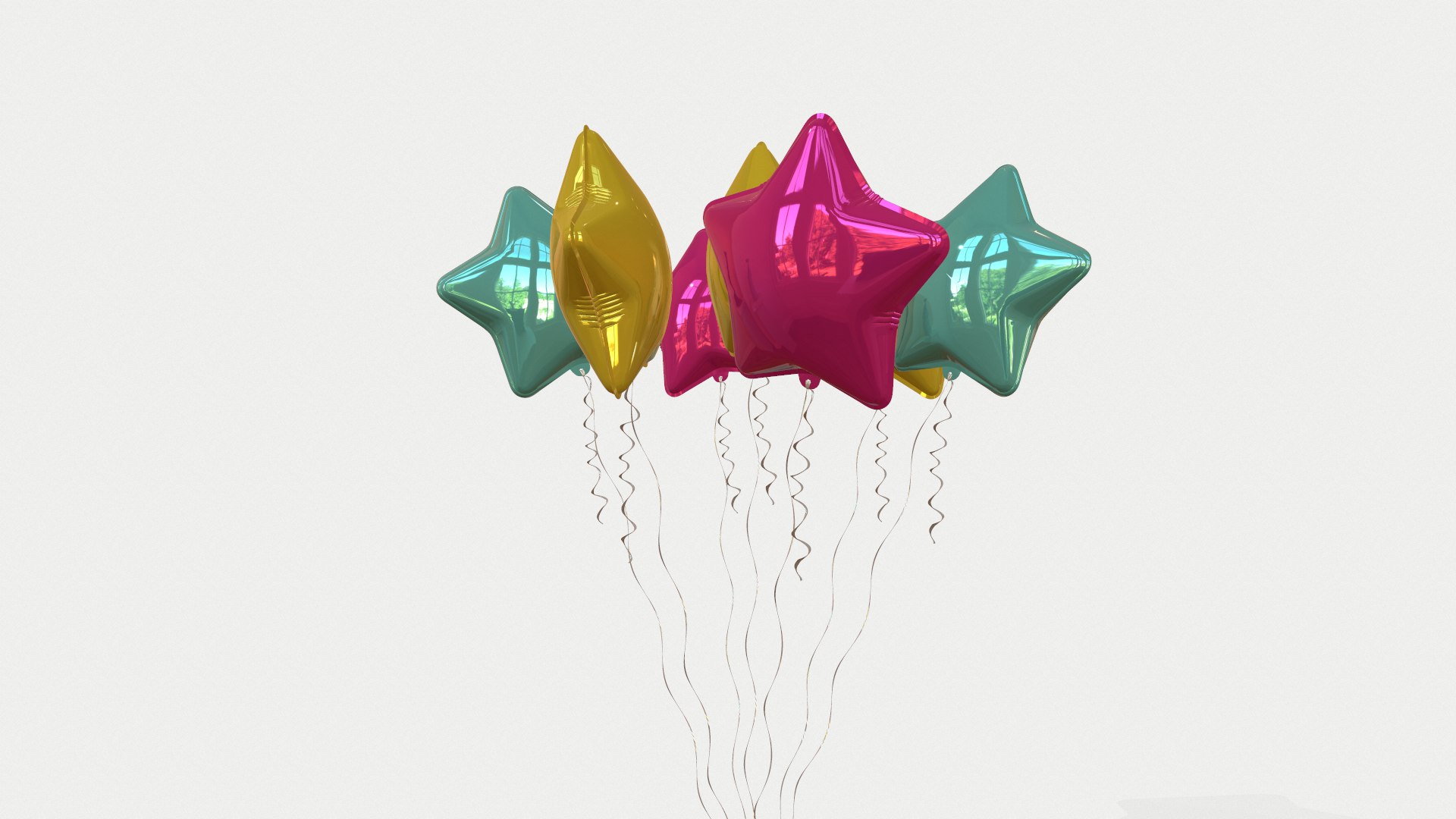 Helium Balloons 3D model - TurboSquid 2177590