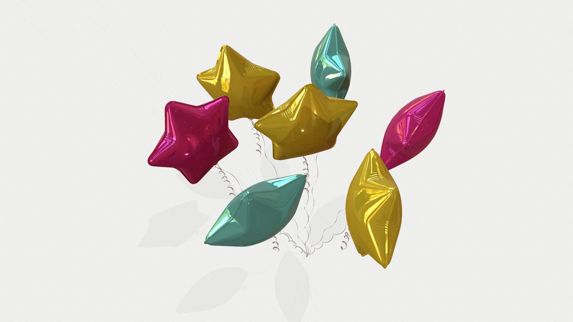 Helium Balloons 3D model - TurboSquid 2177590