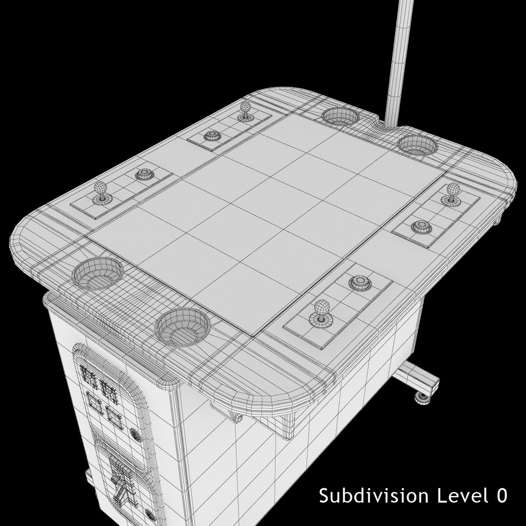 Pac-man 4 Players Arcade 3d Model