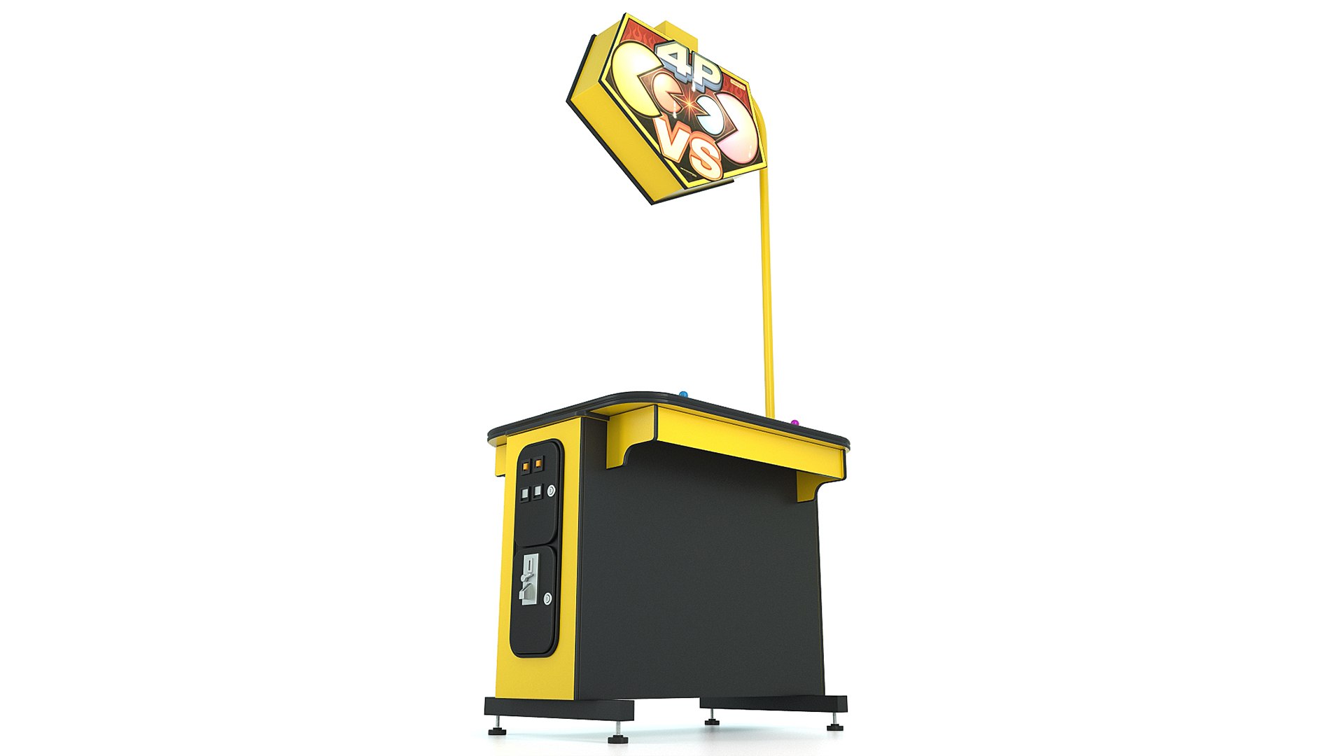 Pac-man 4 Players Arcade 3d Model