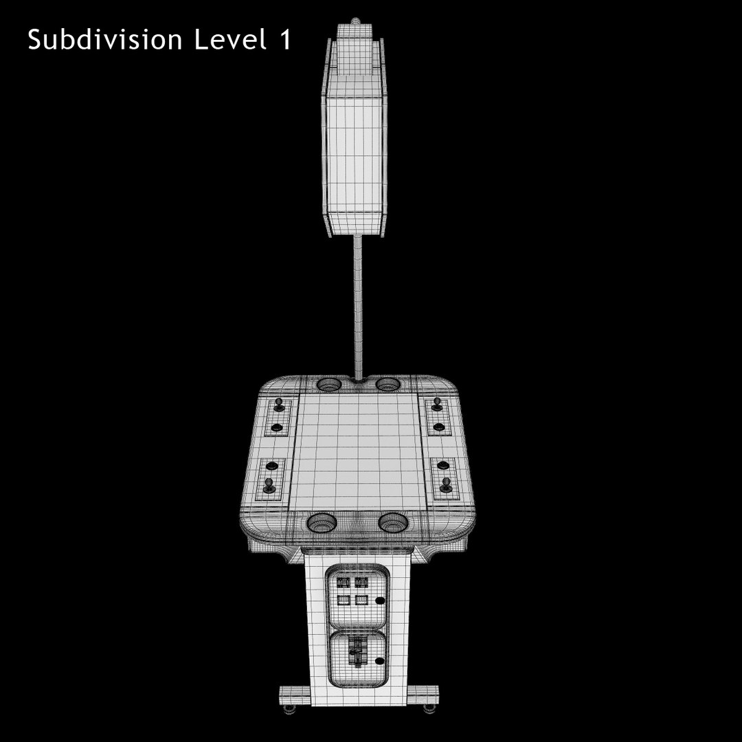 Pac-man 4 Players Arcade 3d Model