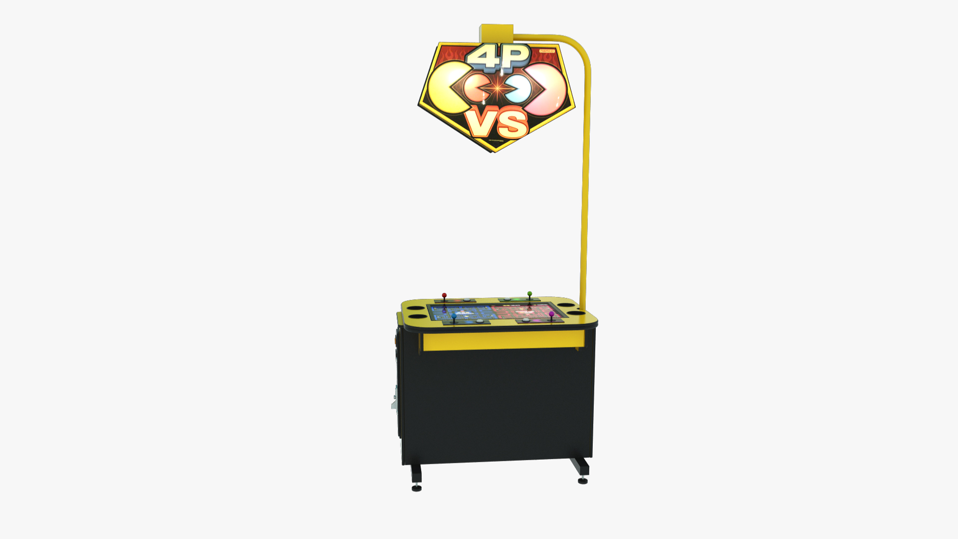 Pac-man 4 Players Arcade 3d Model