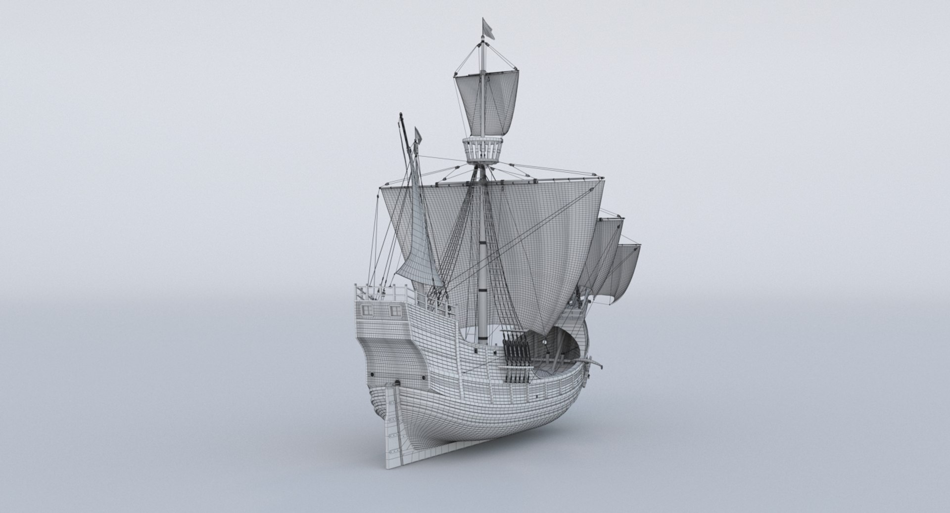 3D Model Santa Maria Ship - TurboSquid 1276561