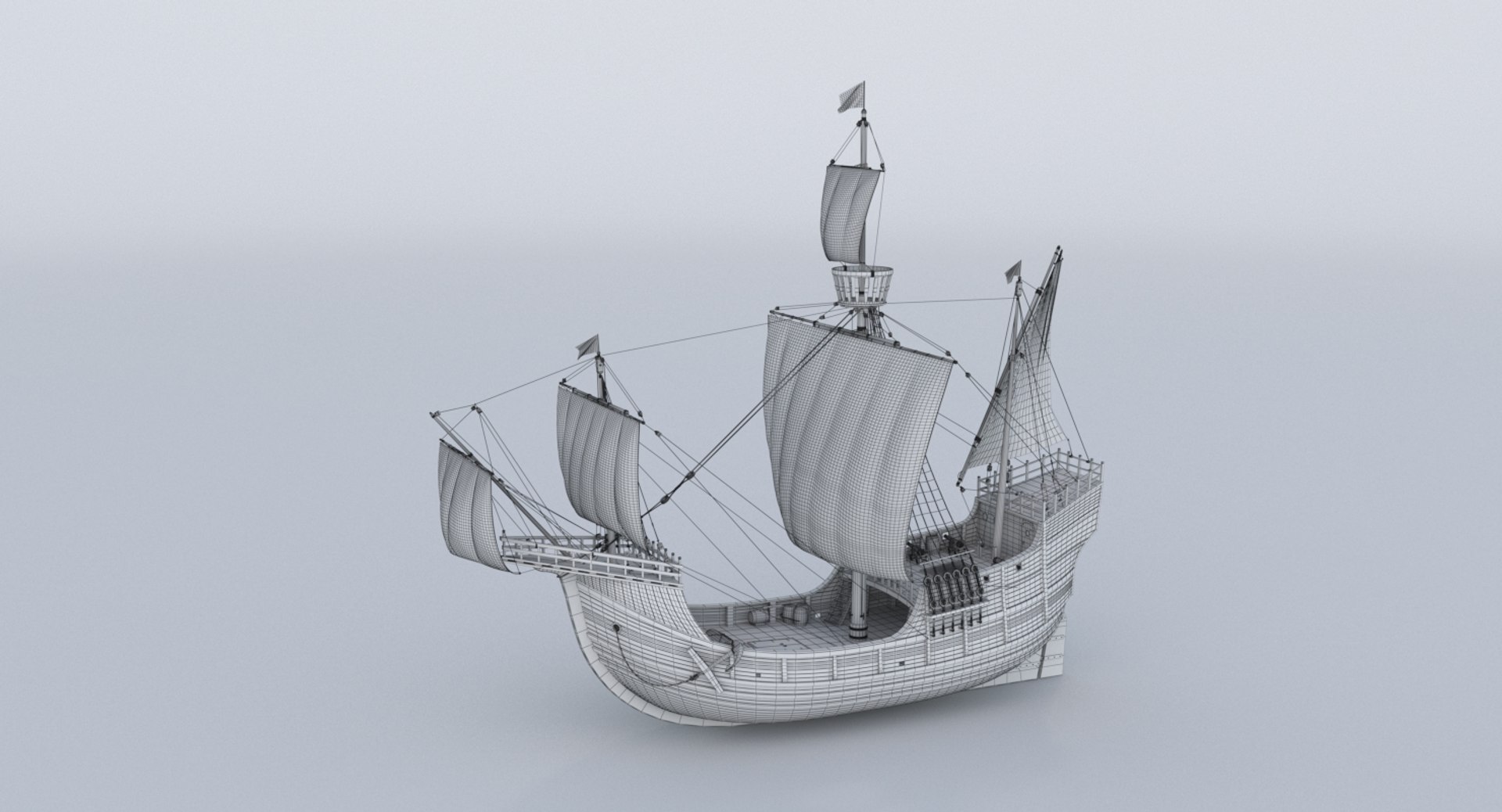 3D Model Santa Maria Ship - TurboSquid 1276561