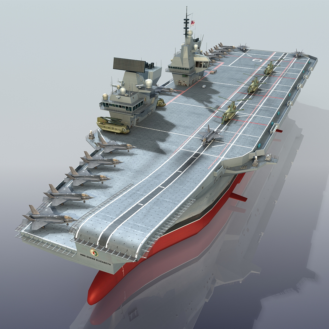 queen elizabeth r08 hms 3d 3ds