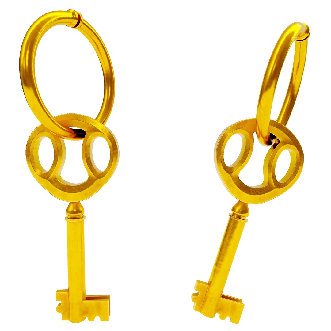 3D Antique gold key 3d model - TurboSquid 1976908