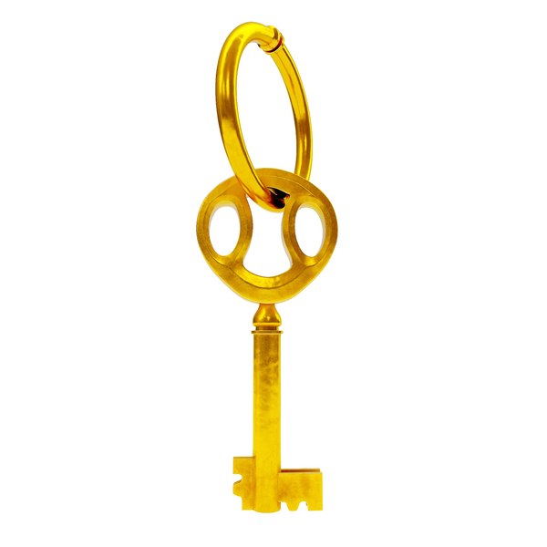 3D Antique gold key 3d model - TurboSquid 1976908