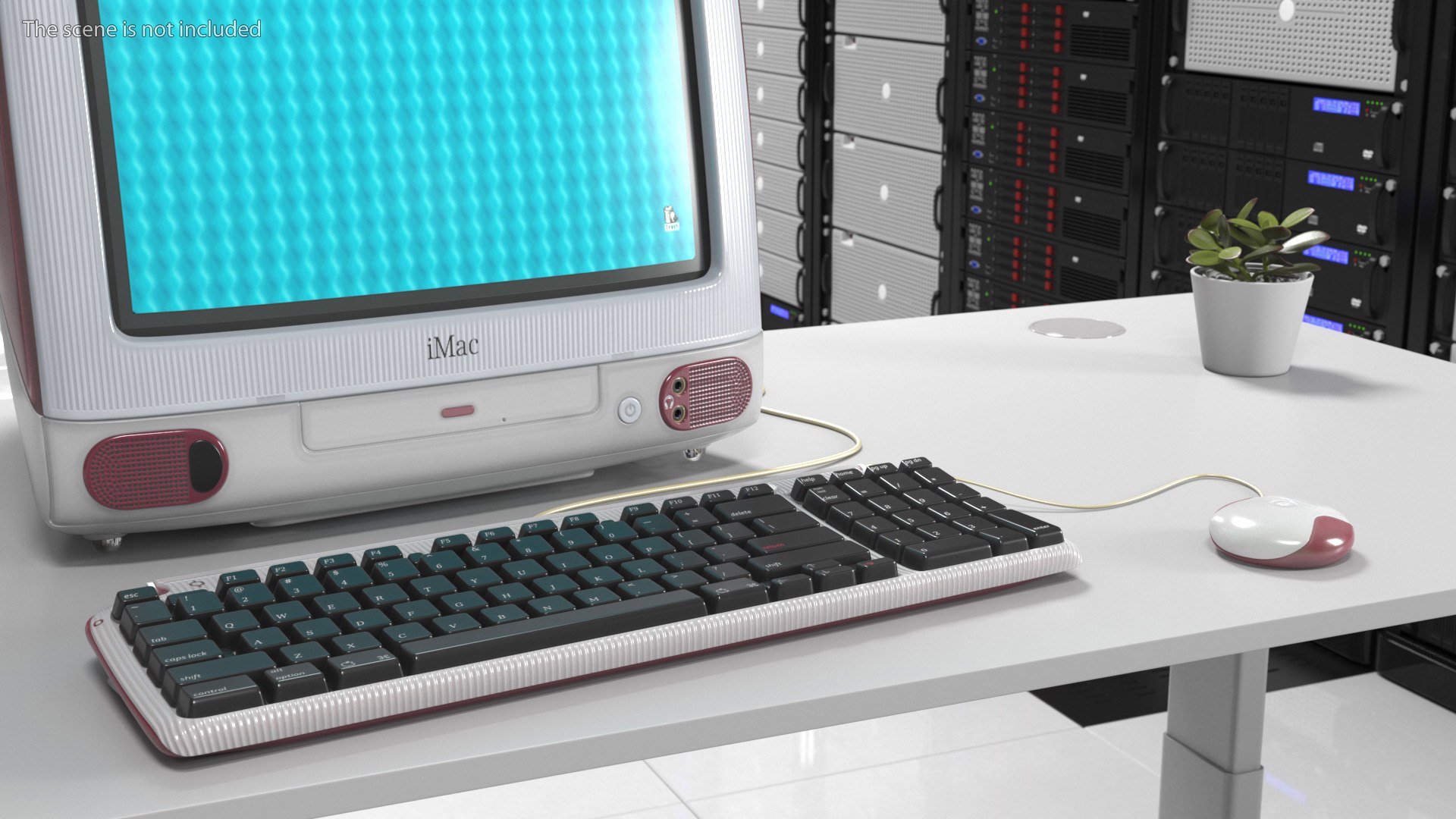 3D Model Apple IMac G3 Vintage Peripherals Red - TurboSquid 2383084