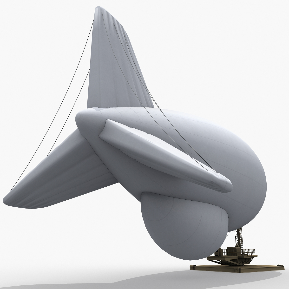 tethered aerostat mooring station 3d model