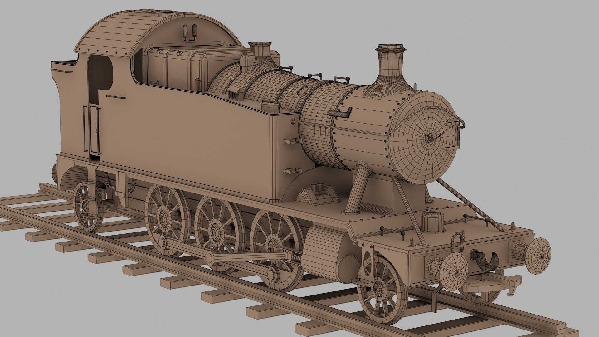 Great Steam Locomotive 3D Model - TurboSquid 1313277