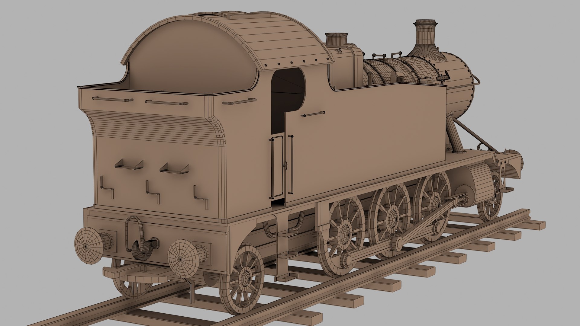 Great Steam Locomotive 3D Model - TurboSquid 1313277