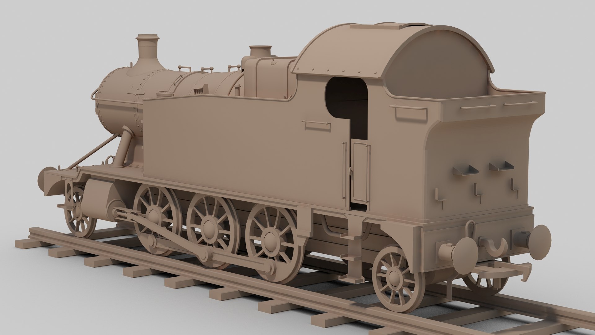 Great Steam Locomotive 3D Model - TurboSquid 1313277