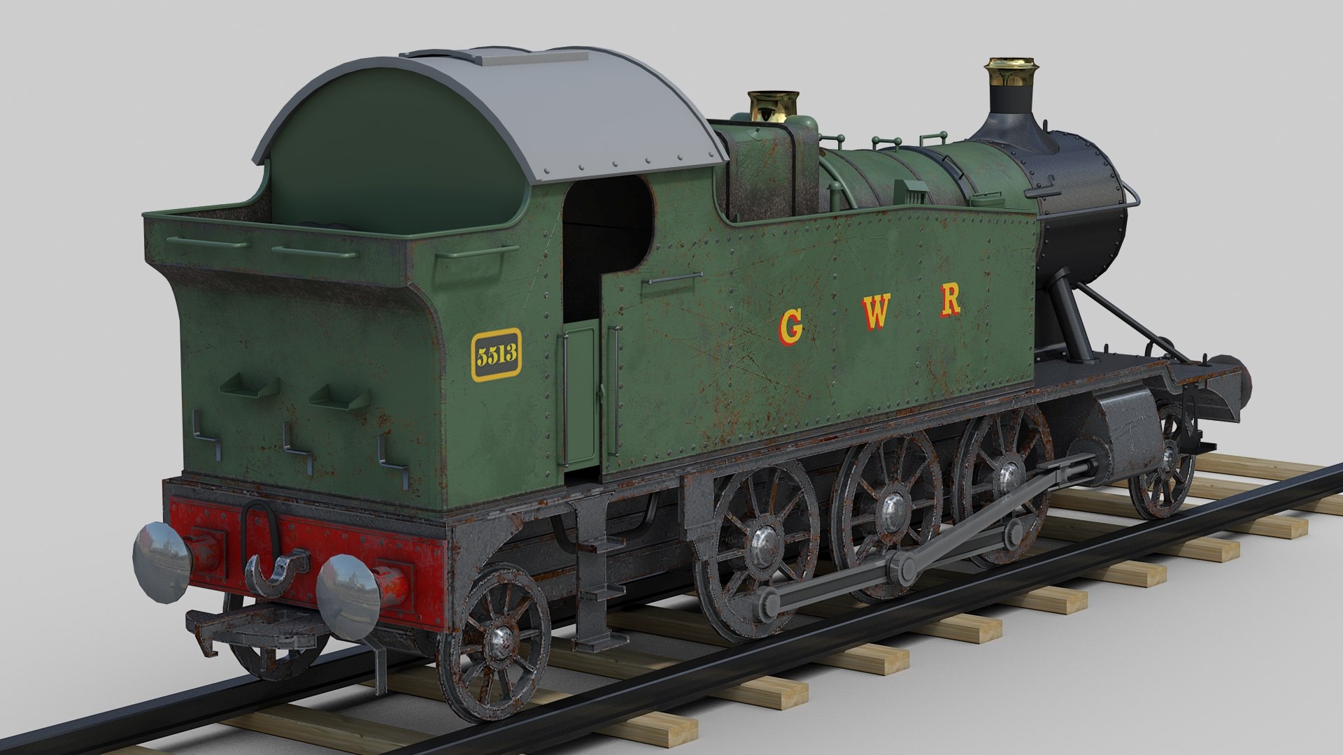 Great Steam Locomotive 3D Model - TurboSquid 1313277