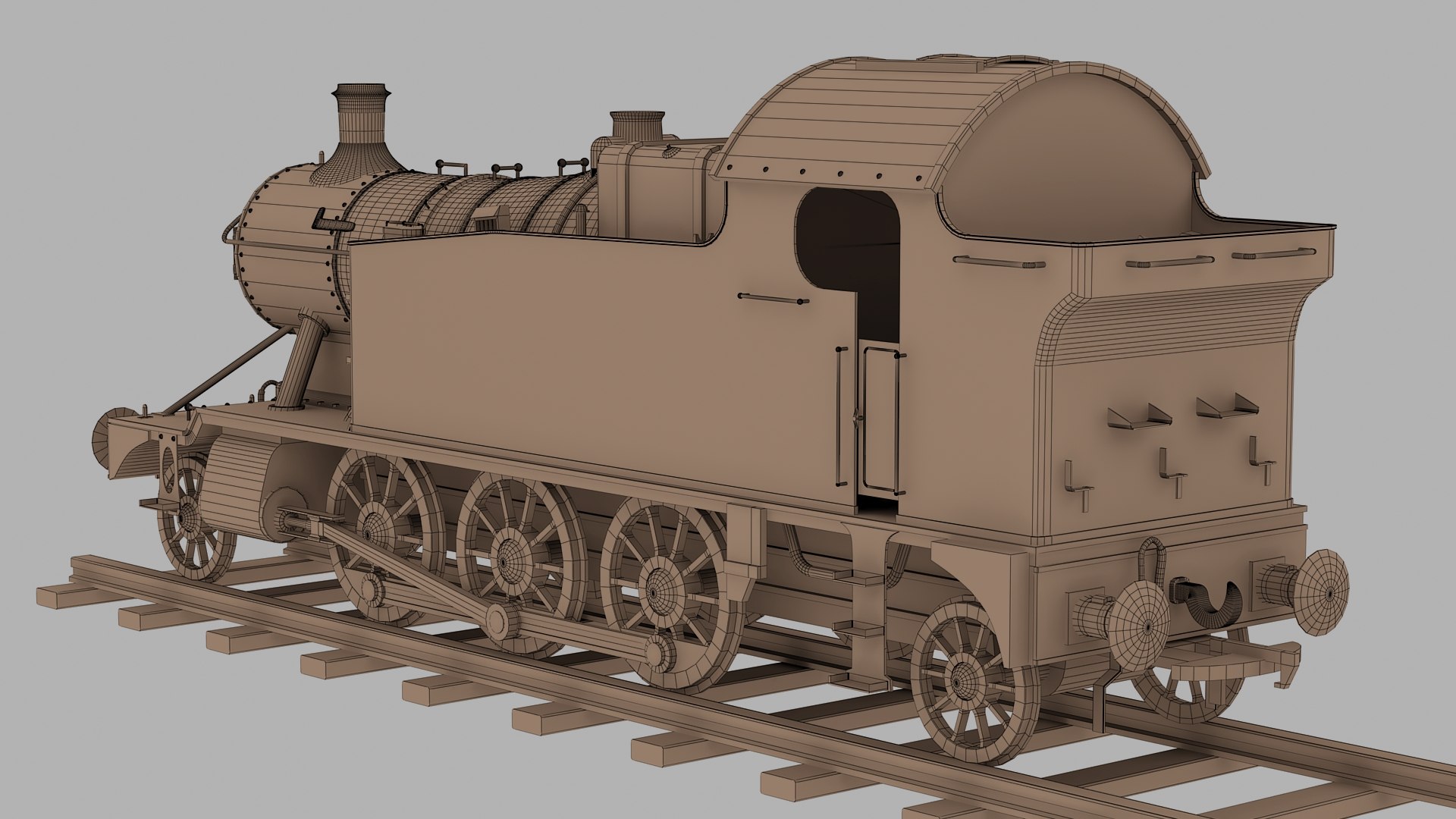 Great Steam Locomotive 3D Model - TurboSquid 1313277