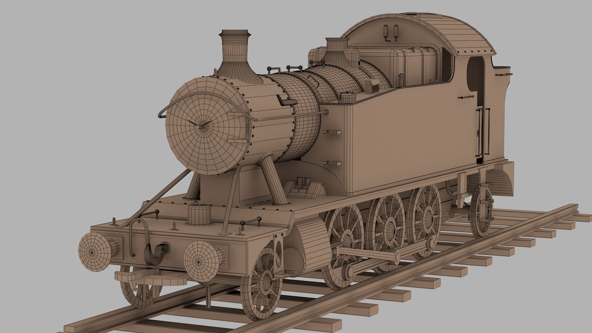 Great Steam Locomotive 3D Model - TurboSquid 1313277