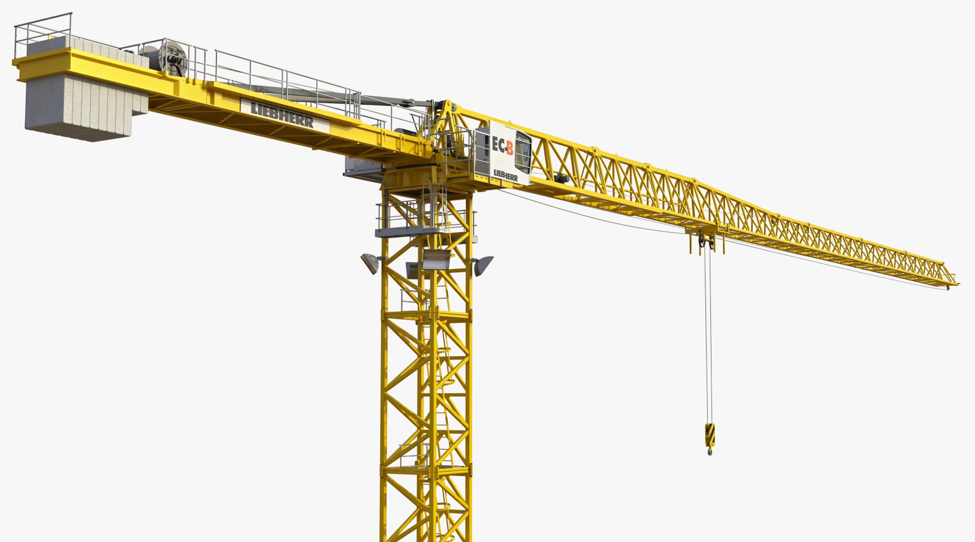 3D Tower Crane Liebherr 250 EC-B Litronic Rigged - TurboSquid 2296597