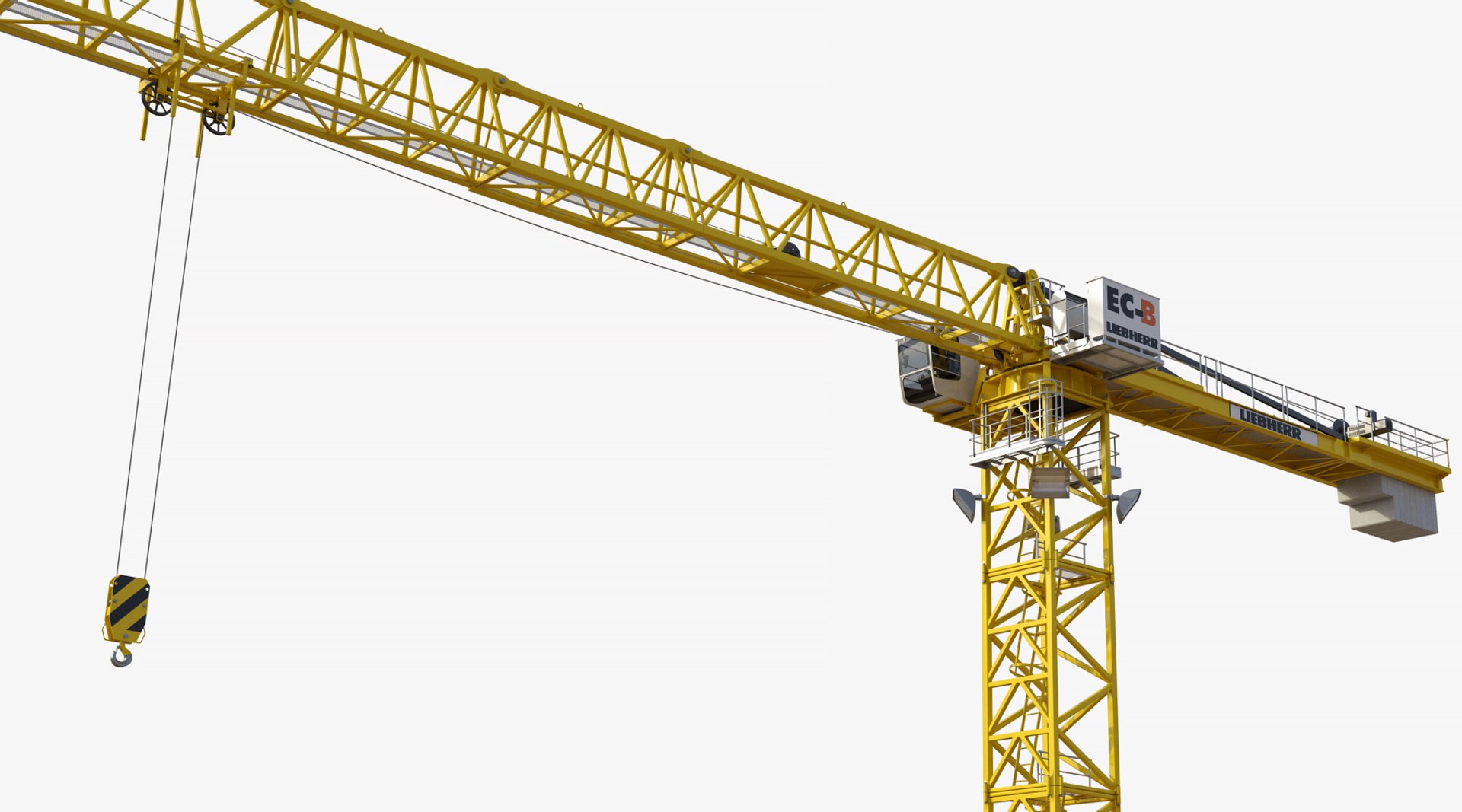 3D Tower Crane Liebherr 250 EC-B Litronic Rigged - TurboSquid 2296597