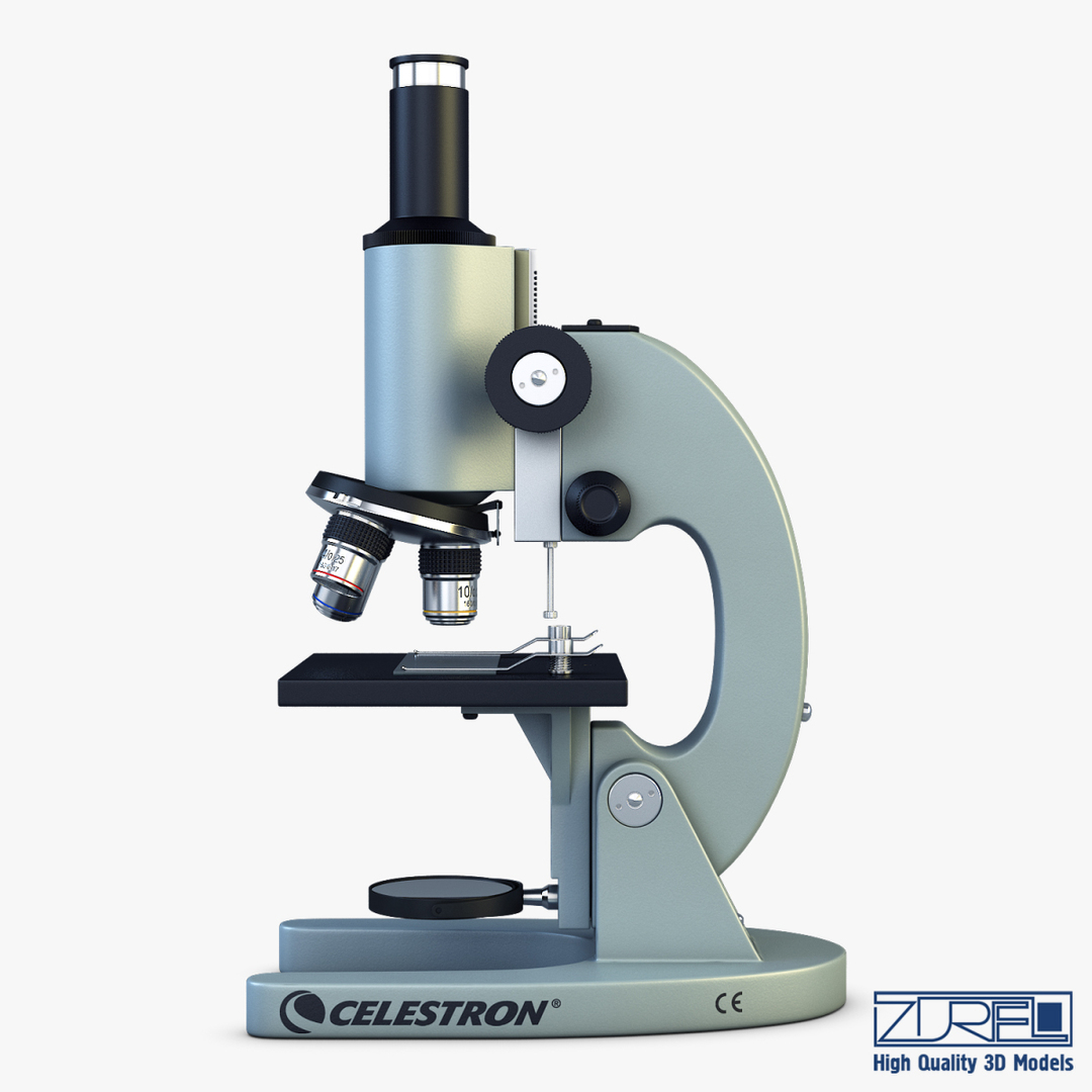 3d model celestron laboratory biological microscope