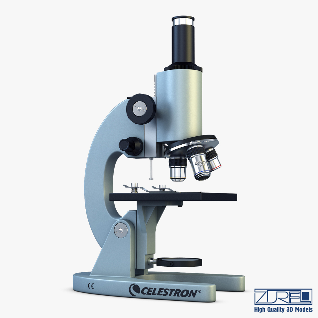 3d model celestron laboratory biological microscope