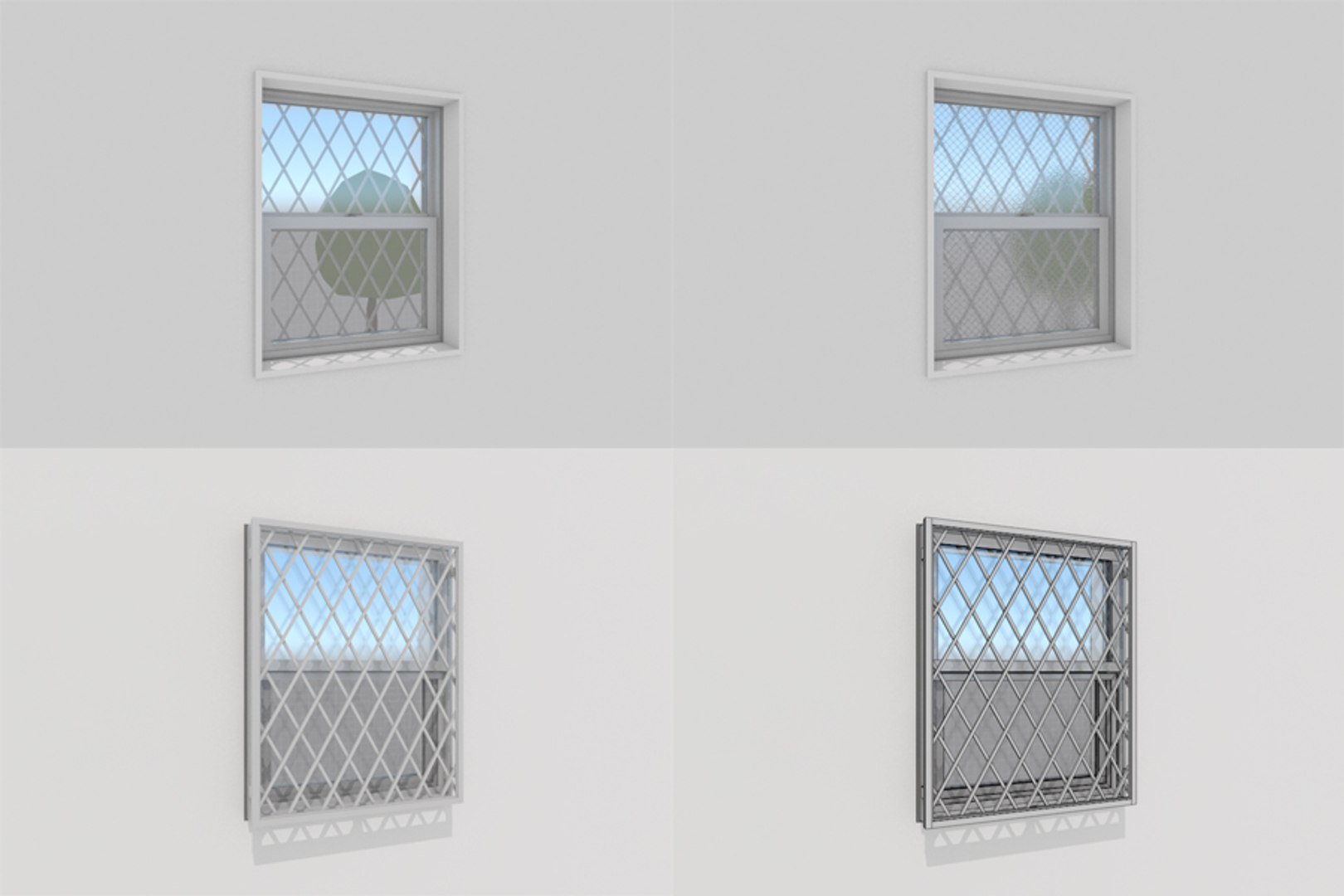 Window Vertical Sliding 3D Model - TurboSquid 1544831