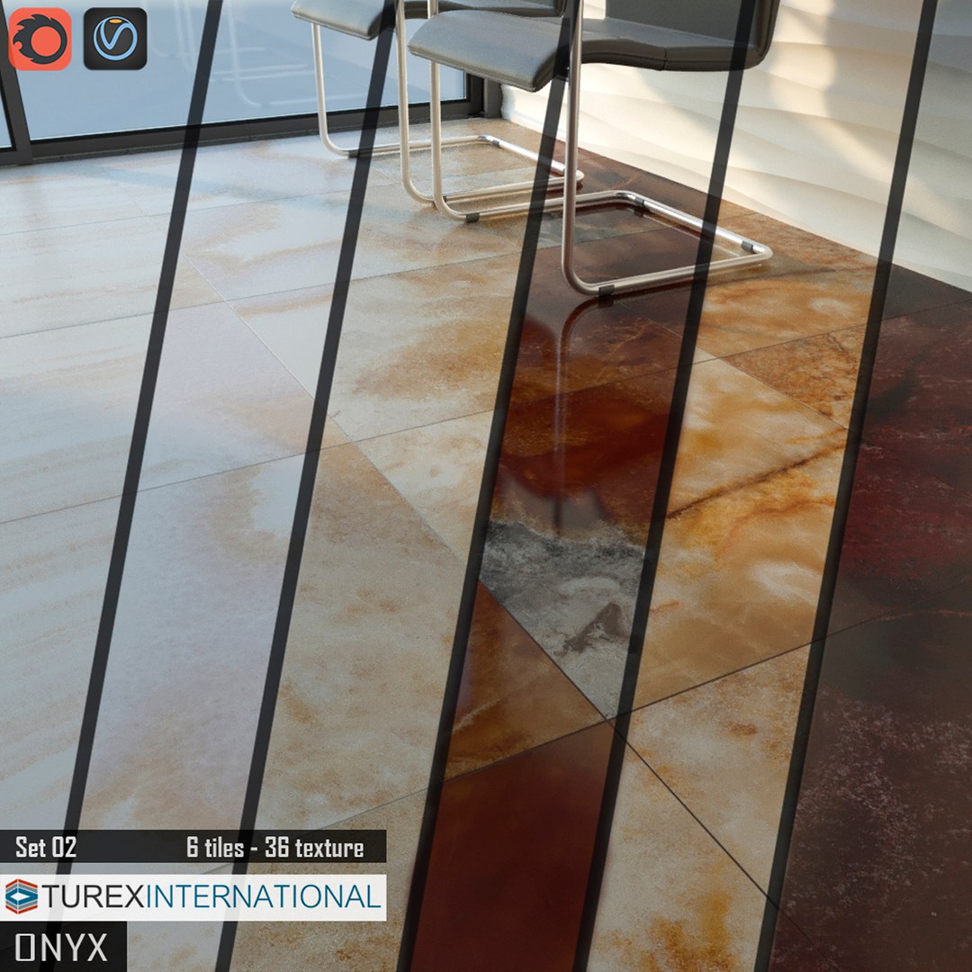 3d model tile turex international onyx