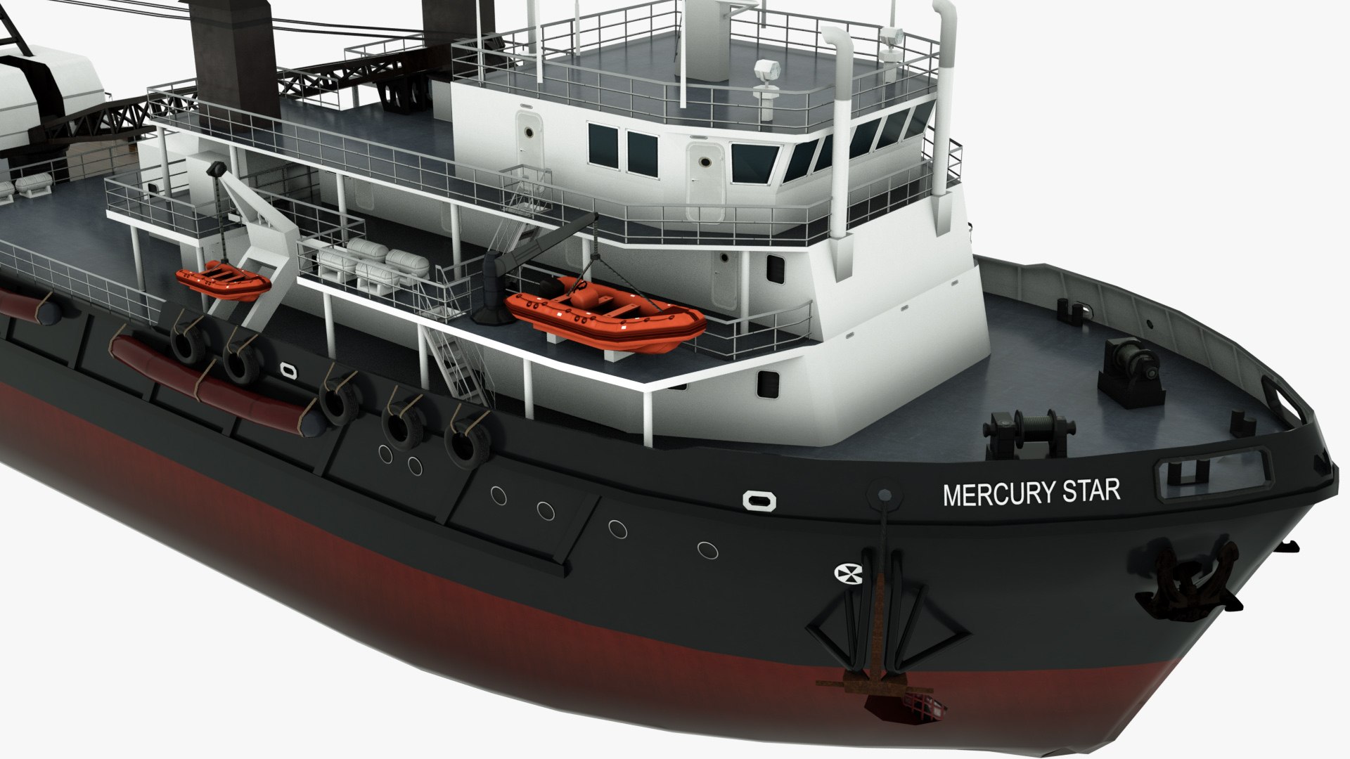 Offshore Support Vessel Mercury Star 3D Model - TurboSquid 1725601
