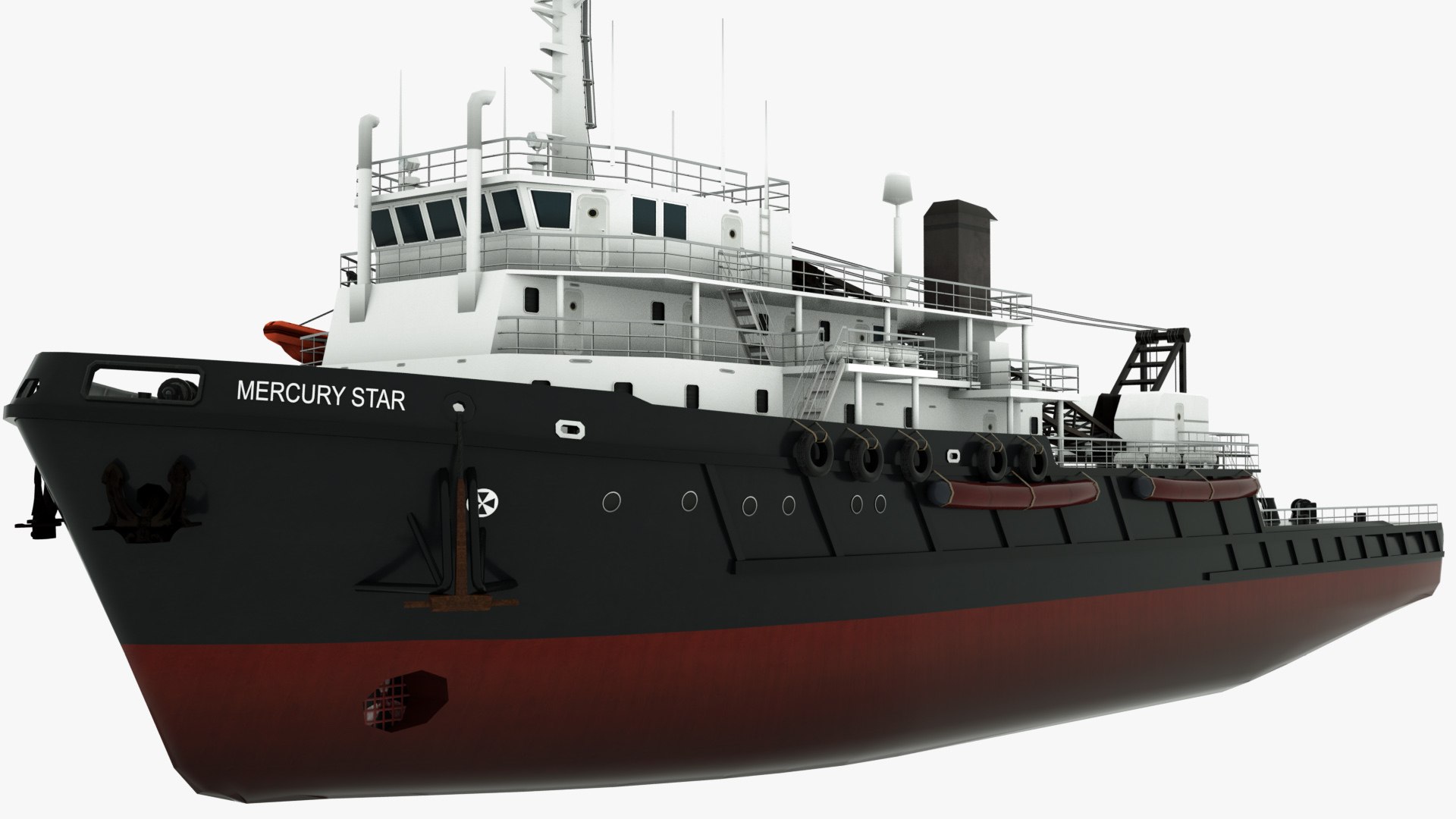 Offshore Support Vessel Mercury Star 3D Model - TurboSquid 1725601