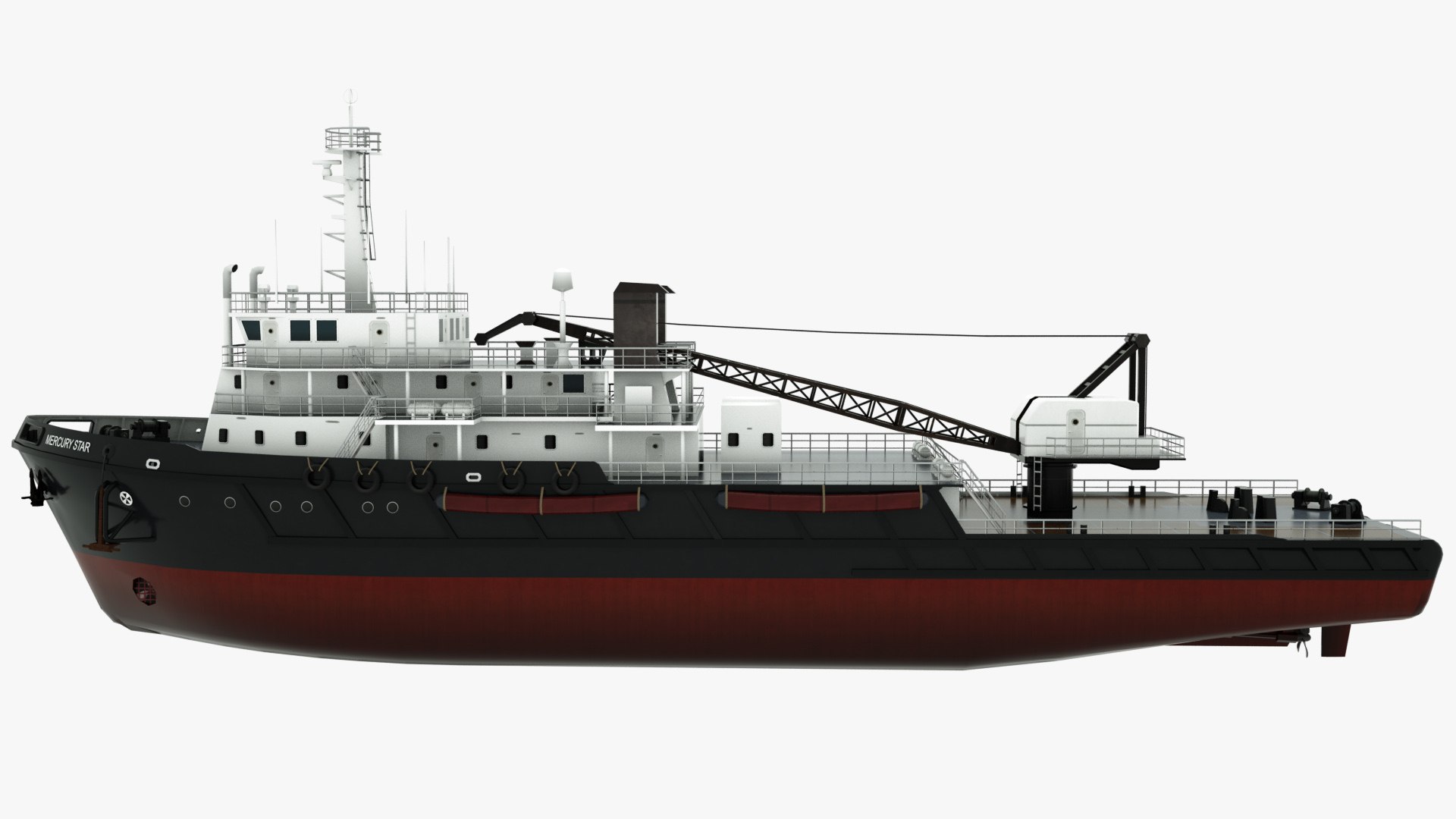 Offshore Support Vessel Mercury Star 3D Model - TurboSquid 1725601