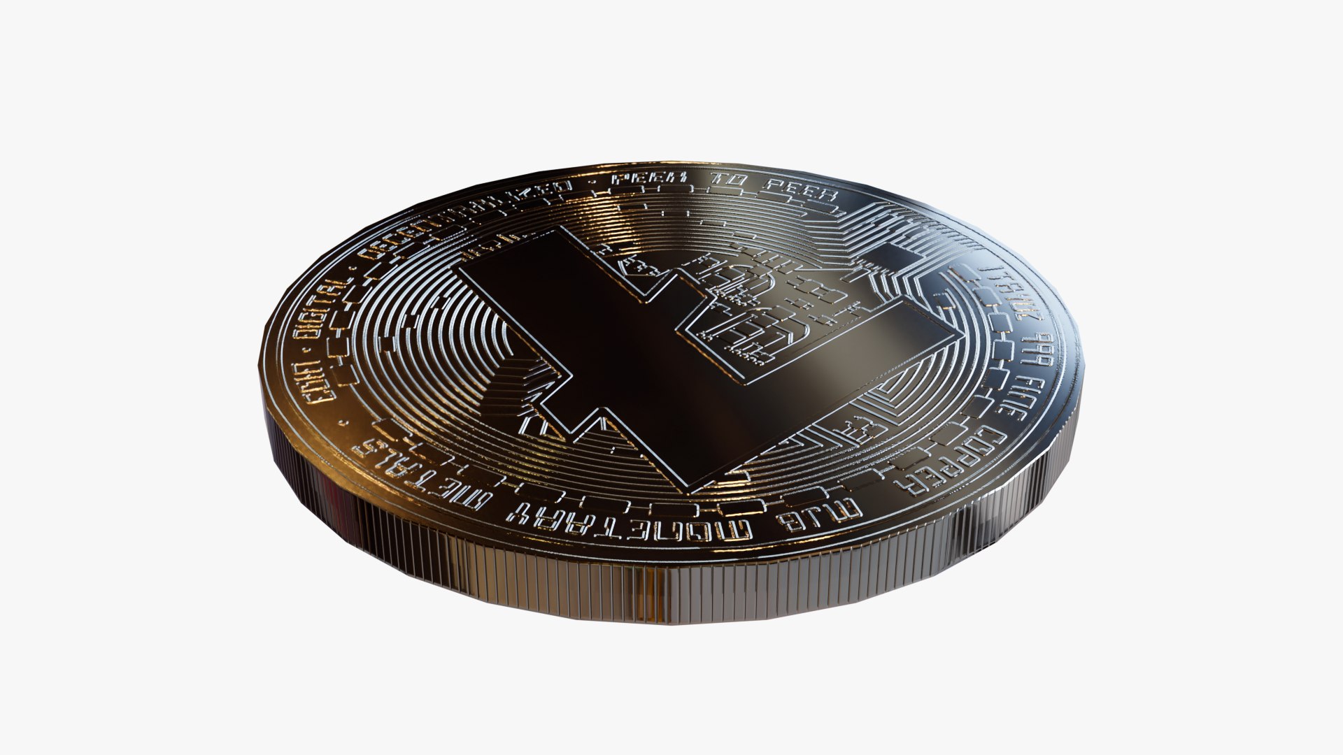 Bitcoin Litecoin 3D - TurboSquid 1692414