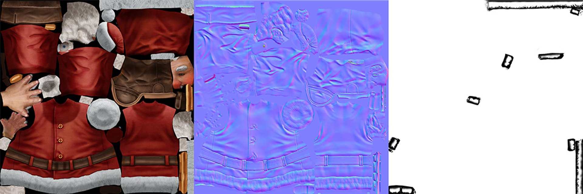 3d Model New Year Santa Real-time