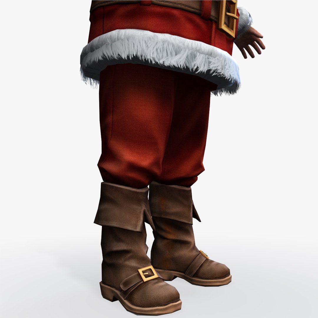 3d Model New Year Santa Real-time