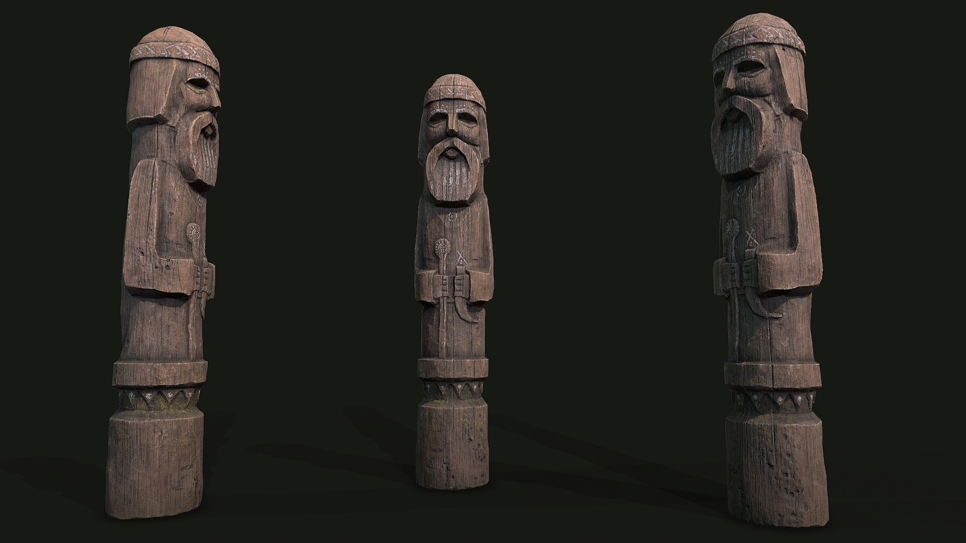 3D Totem Wood 4 Model - TurboSquid 2135454