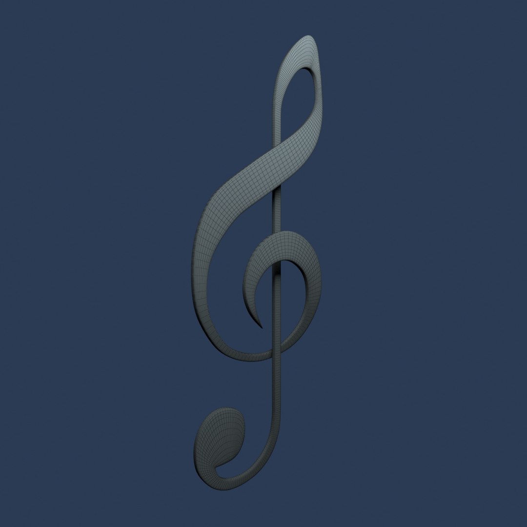 Music Clef 3D Model - TurboSquid 1149642