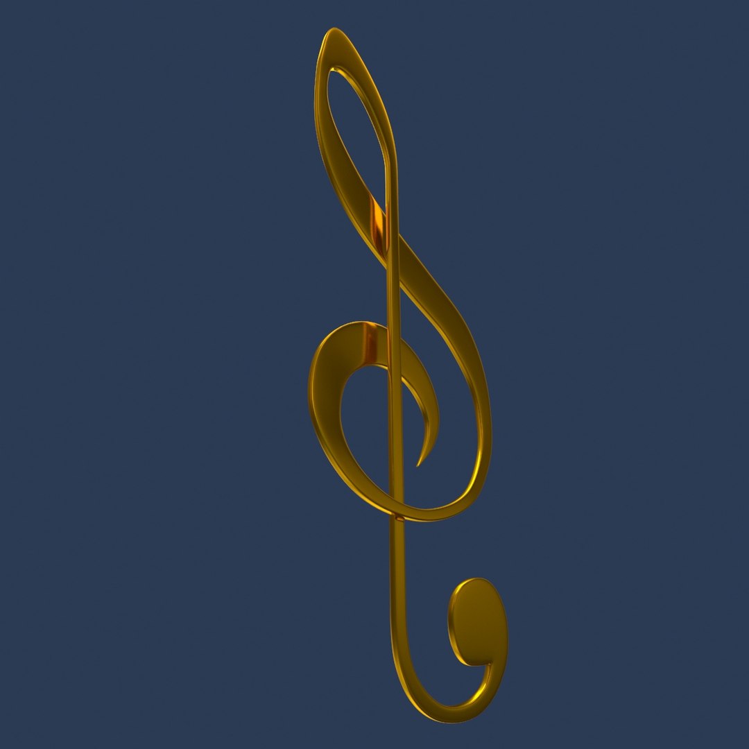 Music Clef 3D Model - TurboSquid 1149642