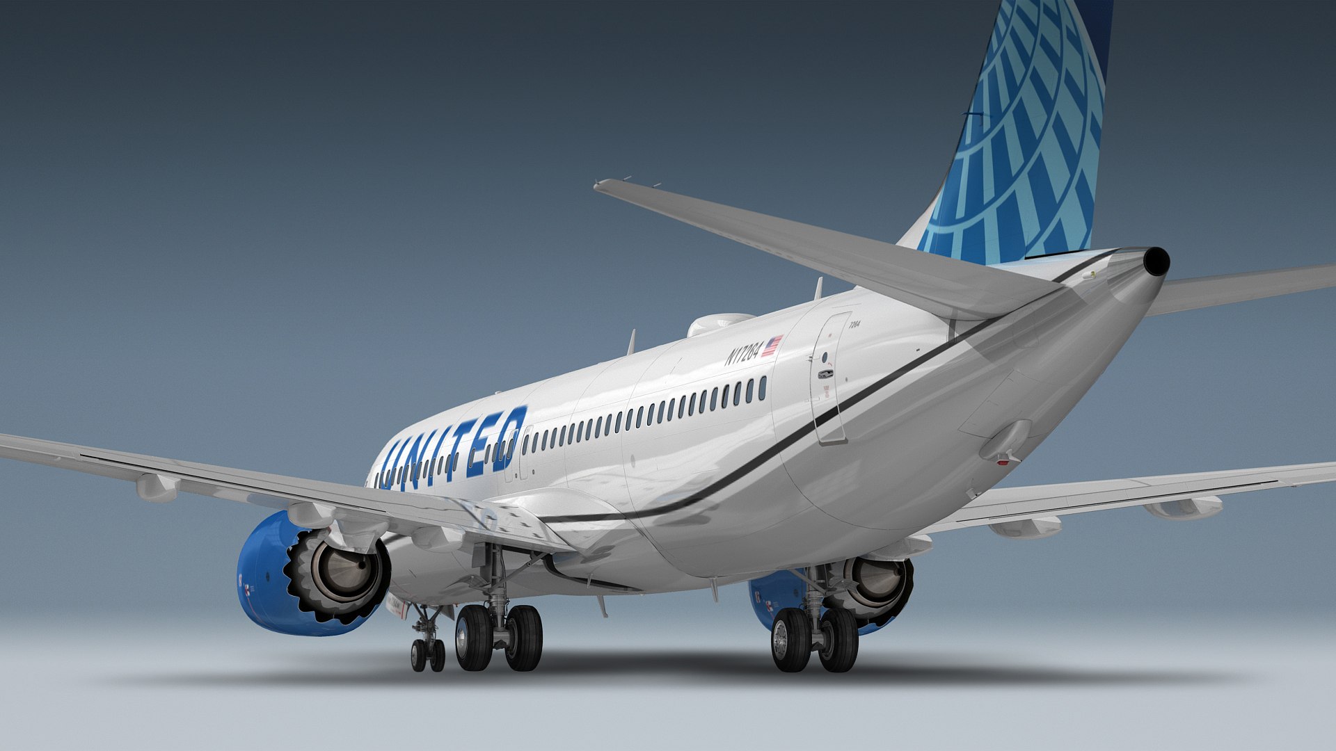 3D Boeing 737-8 MAX United Airlines model - TurboSquid 1984957