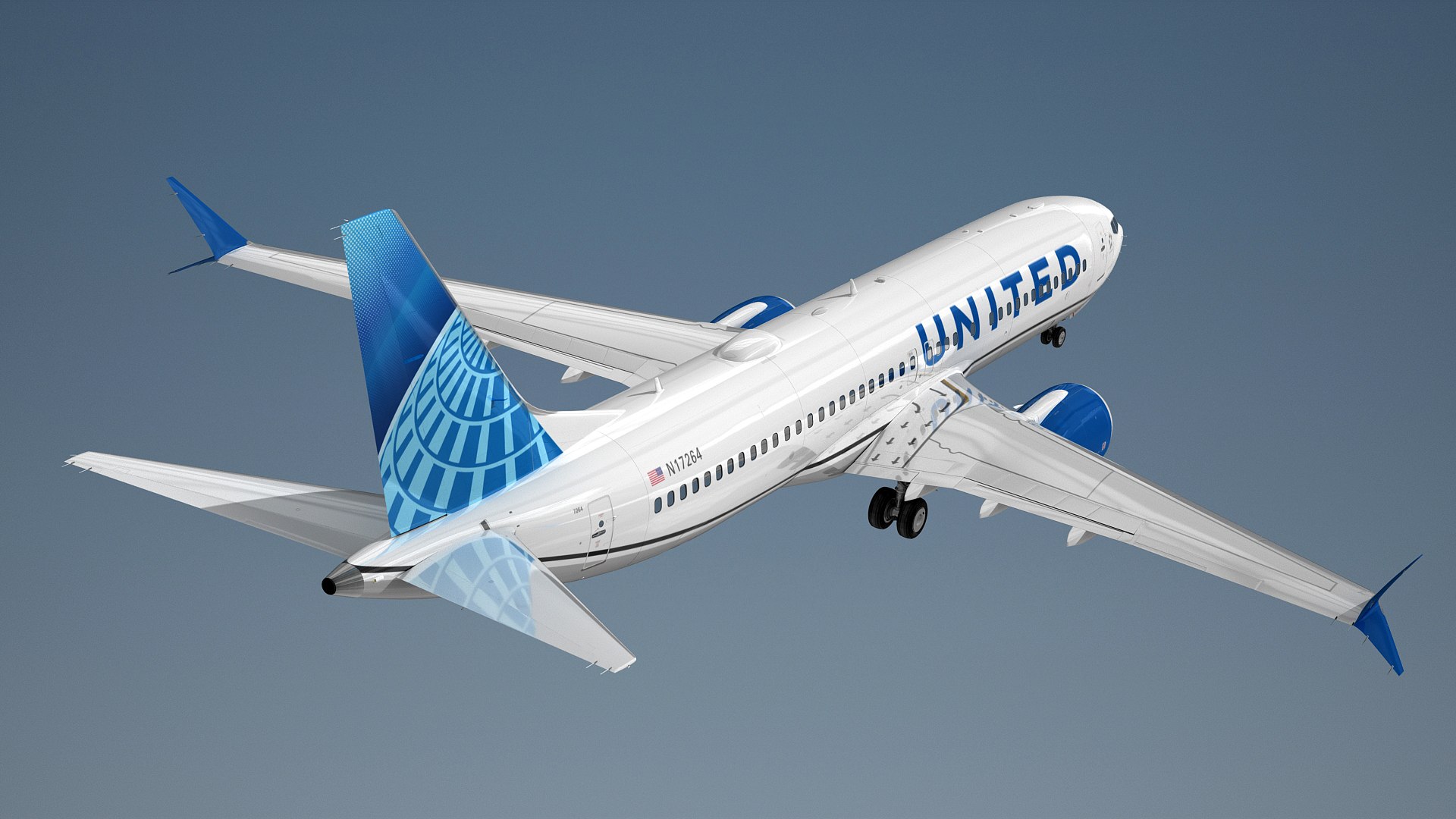 3D Boeing 737-8 MAX United Airlines Model - TurboSquid 1984957