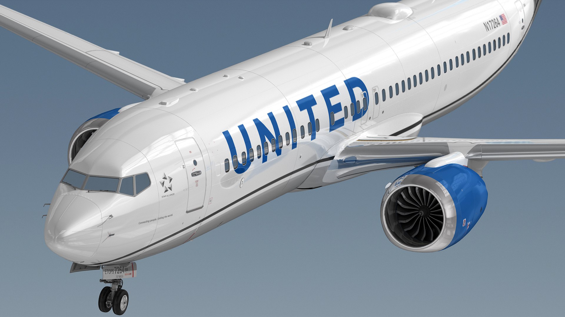 3D Boeing 737-8 MAX United Airlines Model - TurboSquid 1984957