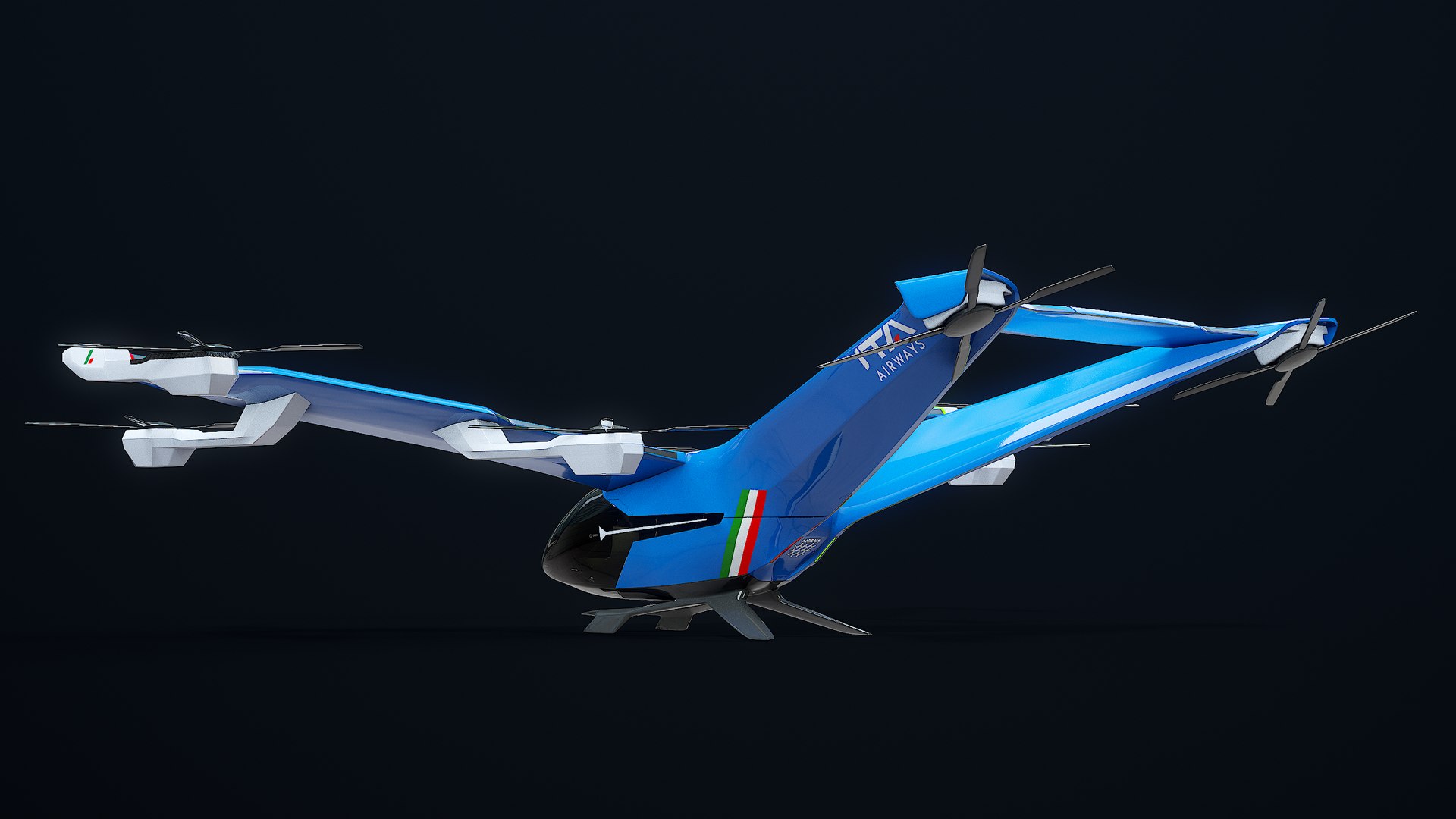 3D Airbus CityAirbus EVTOL Flying Taxi ITA Edition PBR Model ...