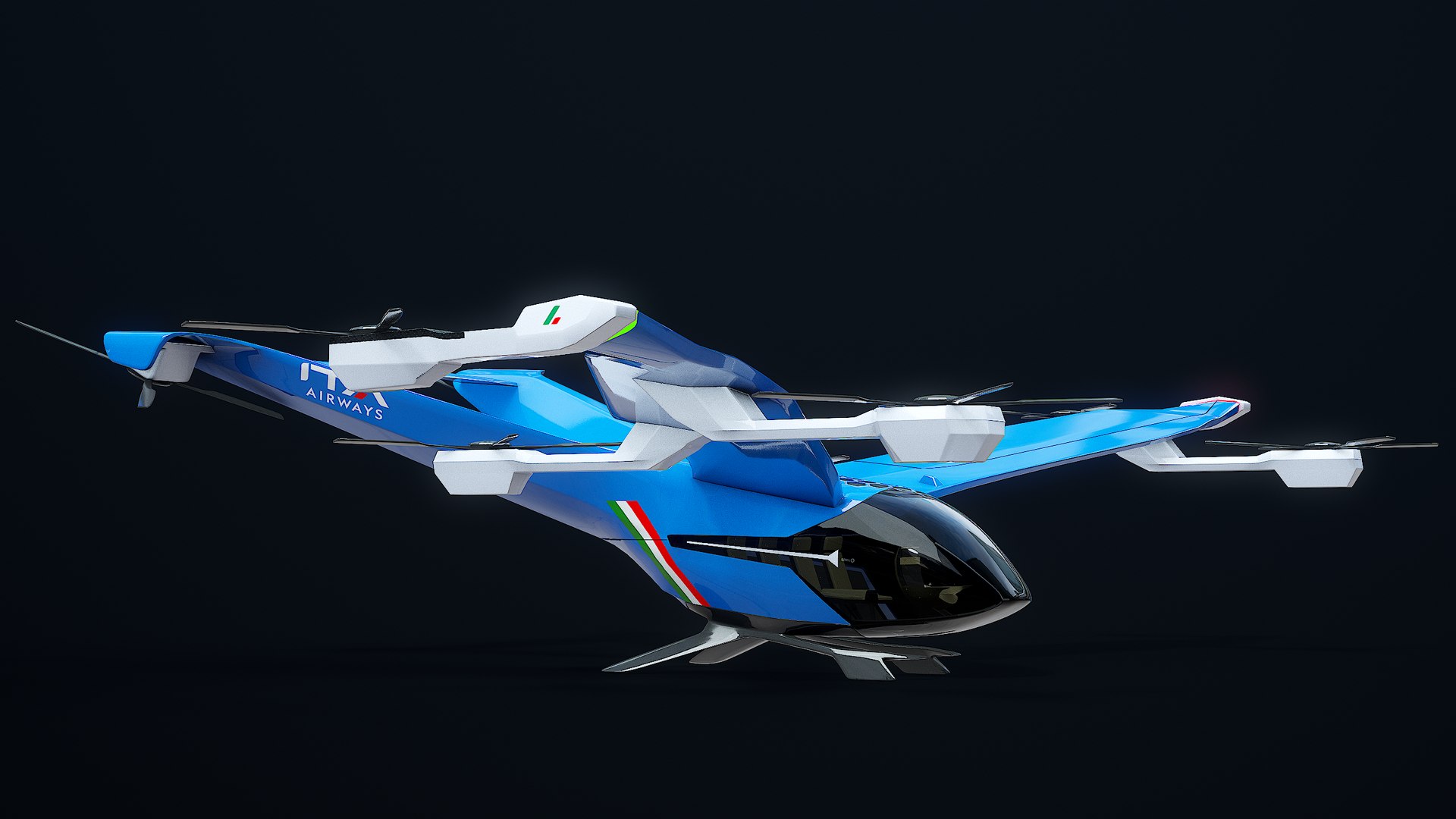 3D Airbus CityAirbus EVTOL Flying Taxi ITA Edition PBR Model ...