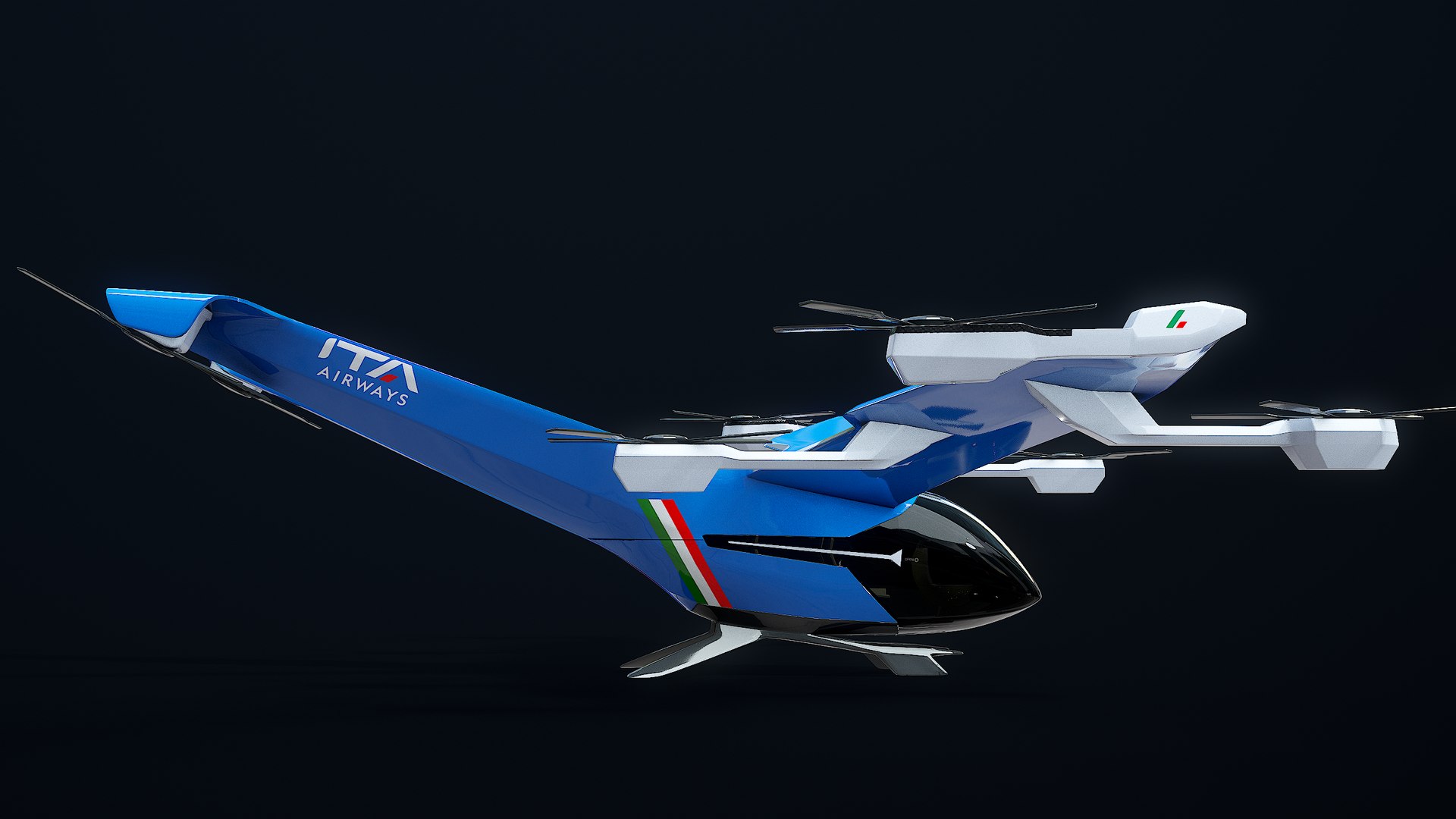 3D Airbus CityAirbus EVTOL Flying Taxi ITA Edition PBR Model ...