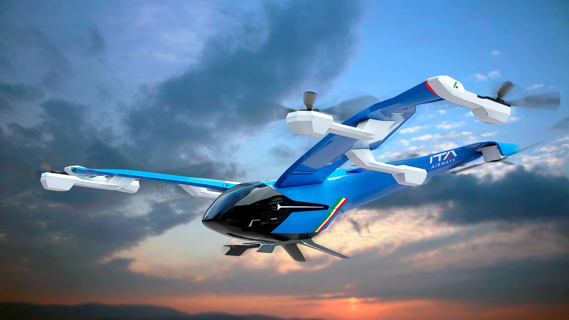 3D Airbus CityAirbus eVTOL Flying Taxi ITA Edition PBR model ...