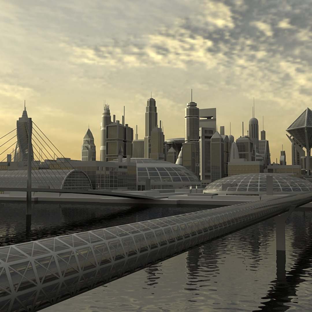 3d Model Futuristic Cityscape