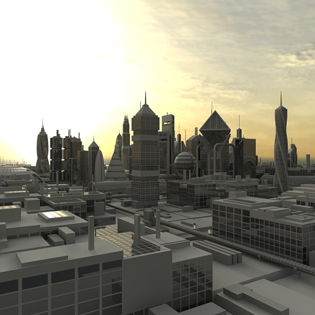 3d Model Futuristic Cityscape