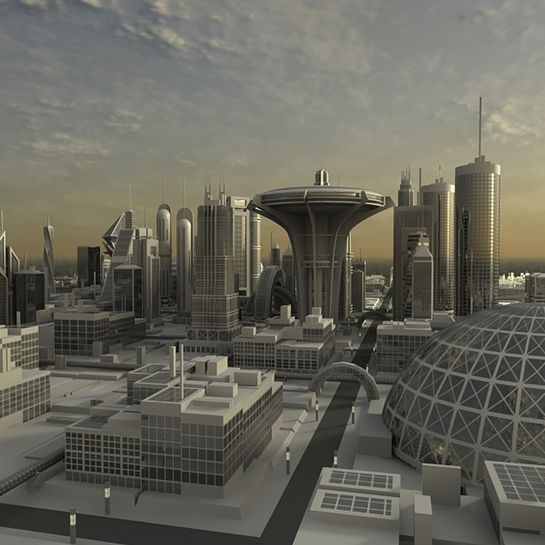 3d Model Futuristic Cityscape