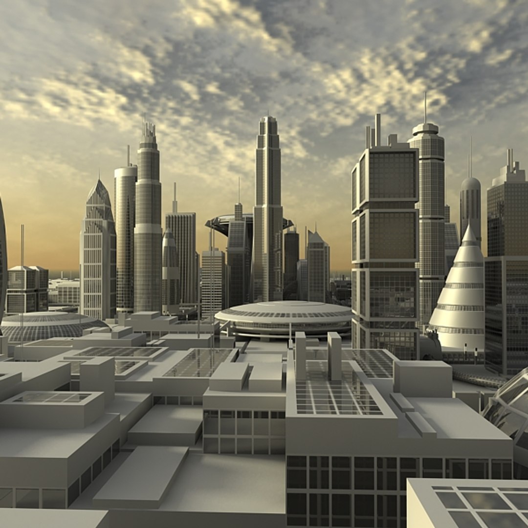 3d Model Futuristic Cityscape