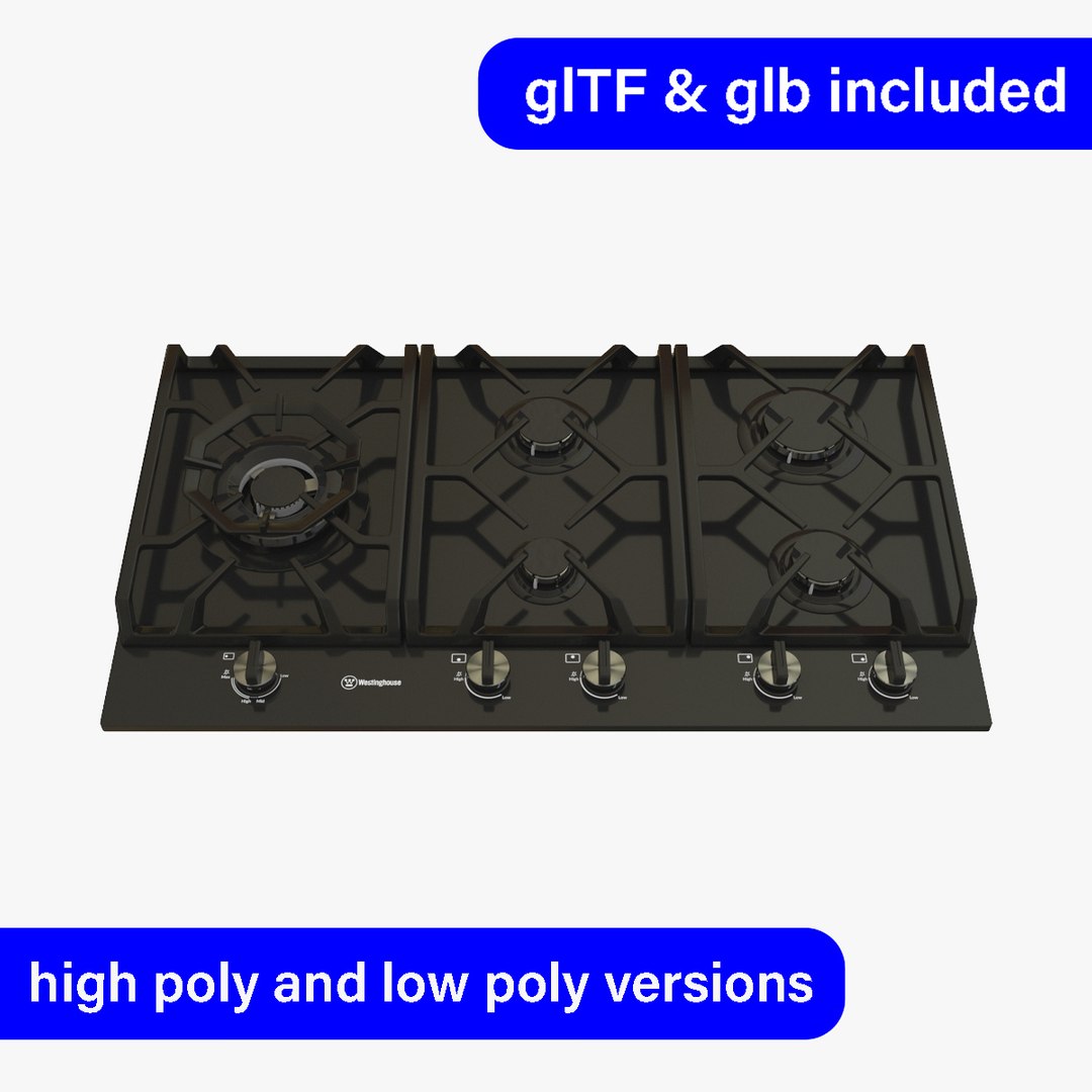 Realistic Gas Cooktop Model 3D Model - TurboSquid 1980854