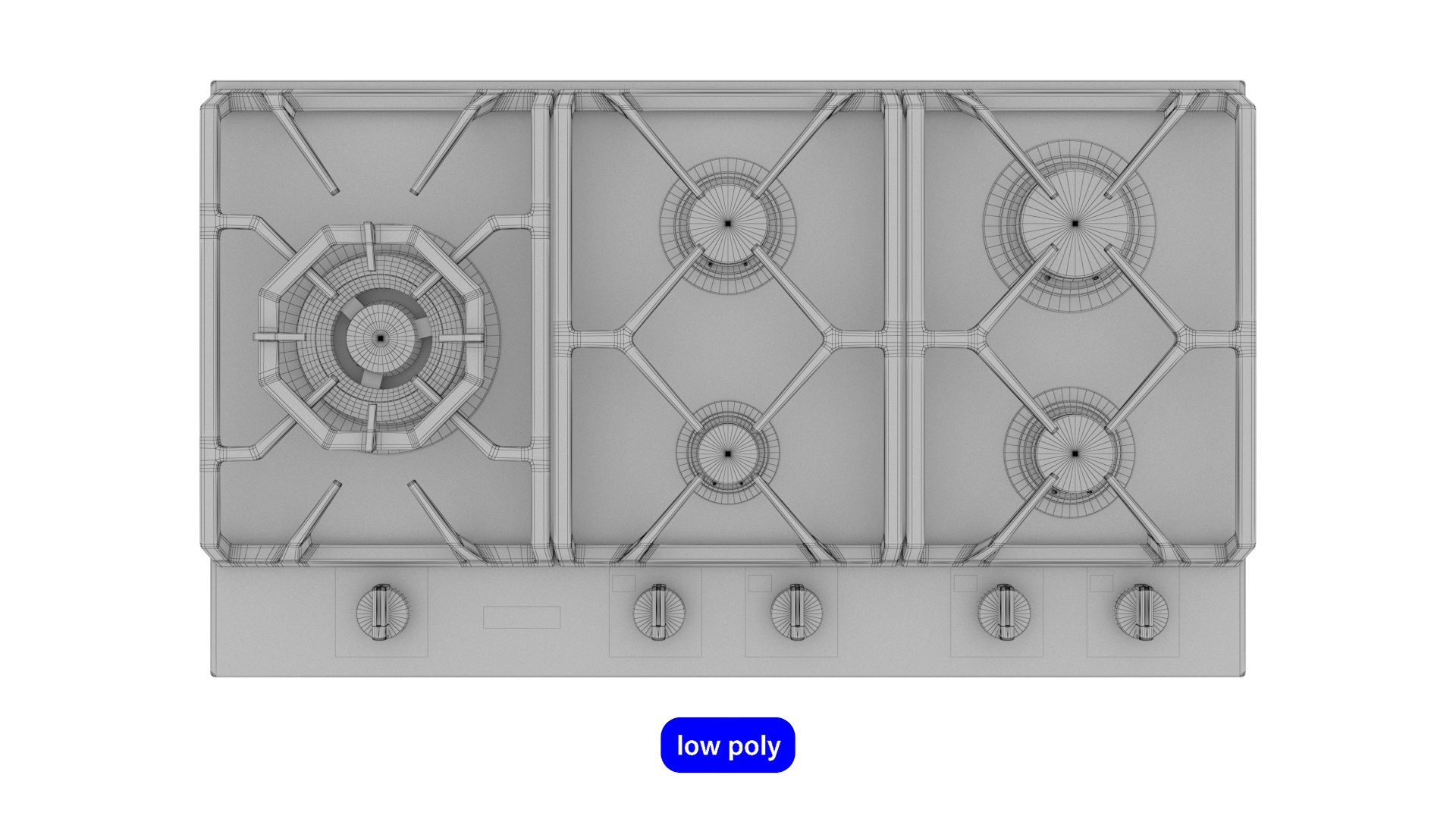 Realistic Gas Cooktop Model 3D Model - TurboSquid 1980854