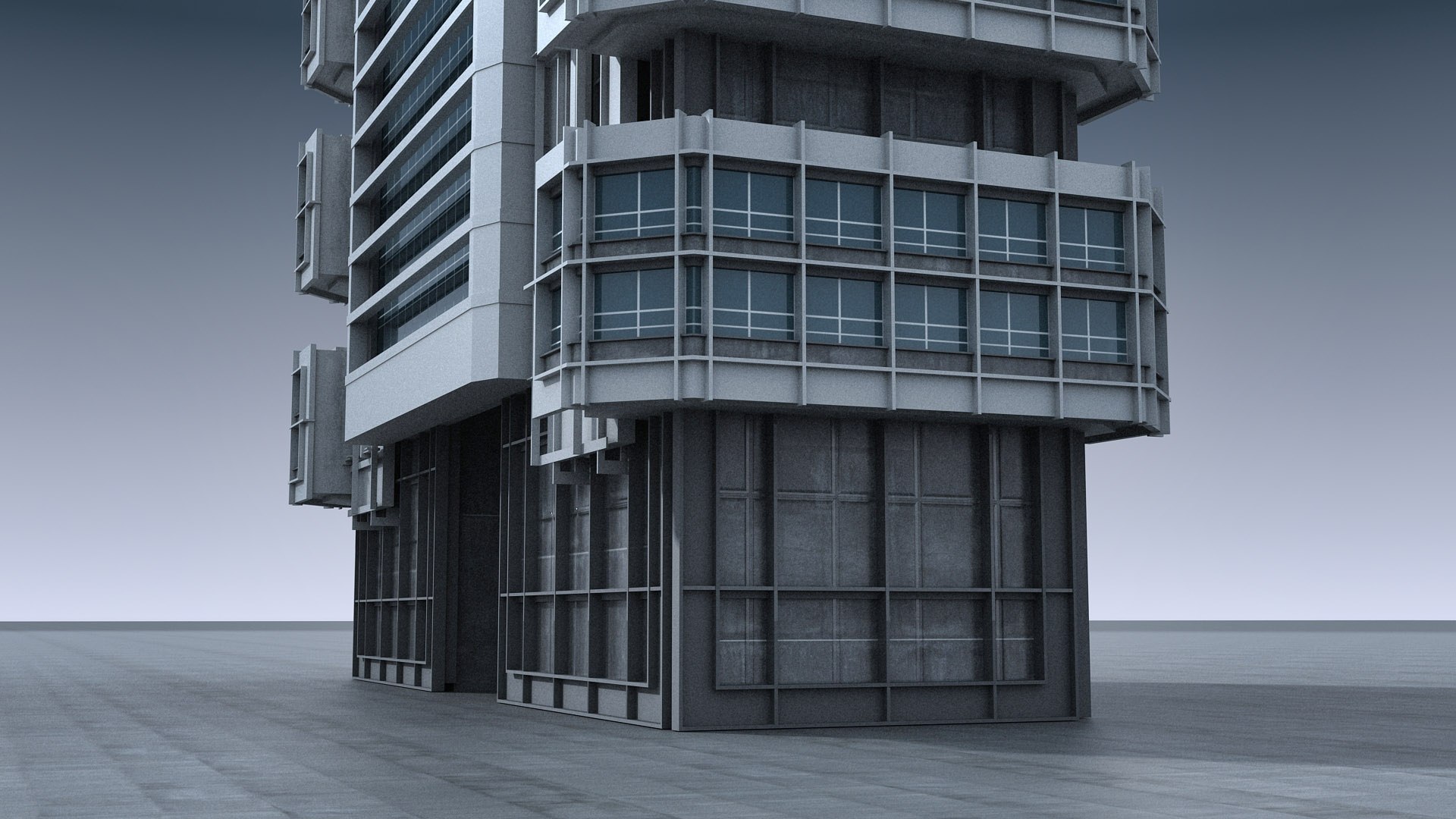 Future Building 038 3D Model - TurboSquid 2293657