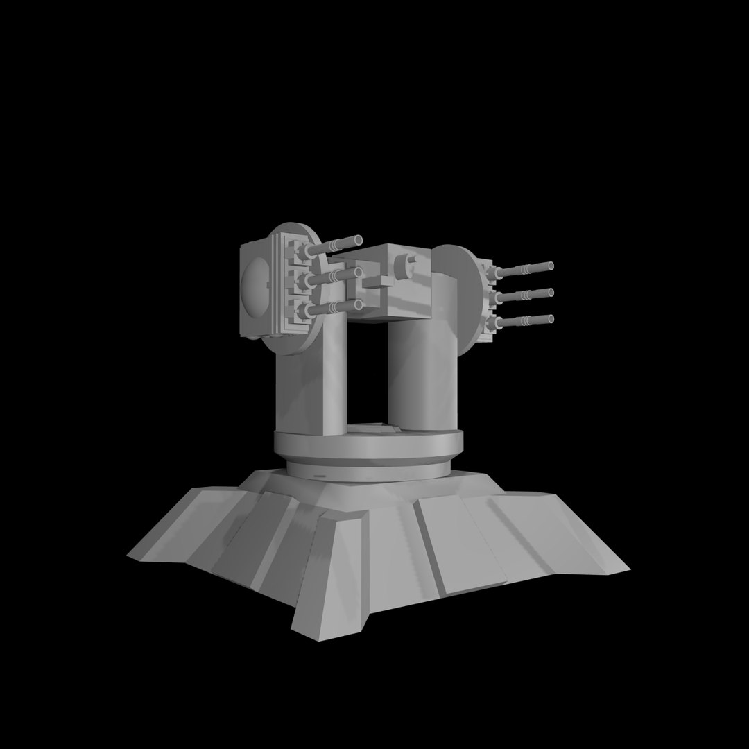3d anti-air turret laser model