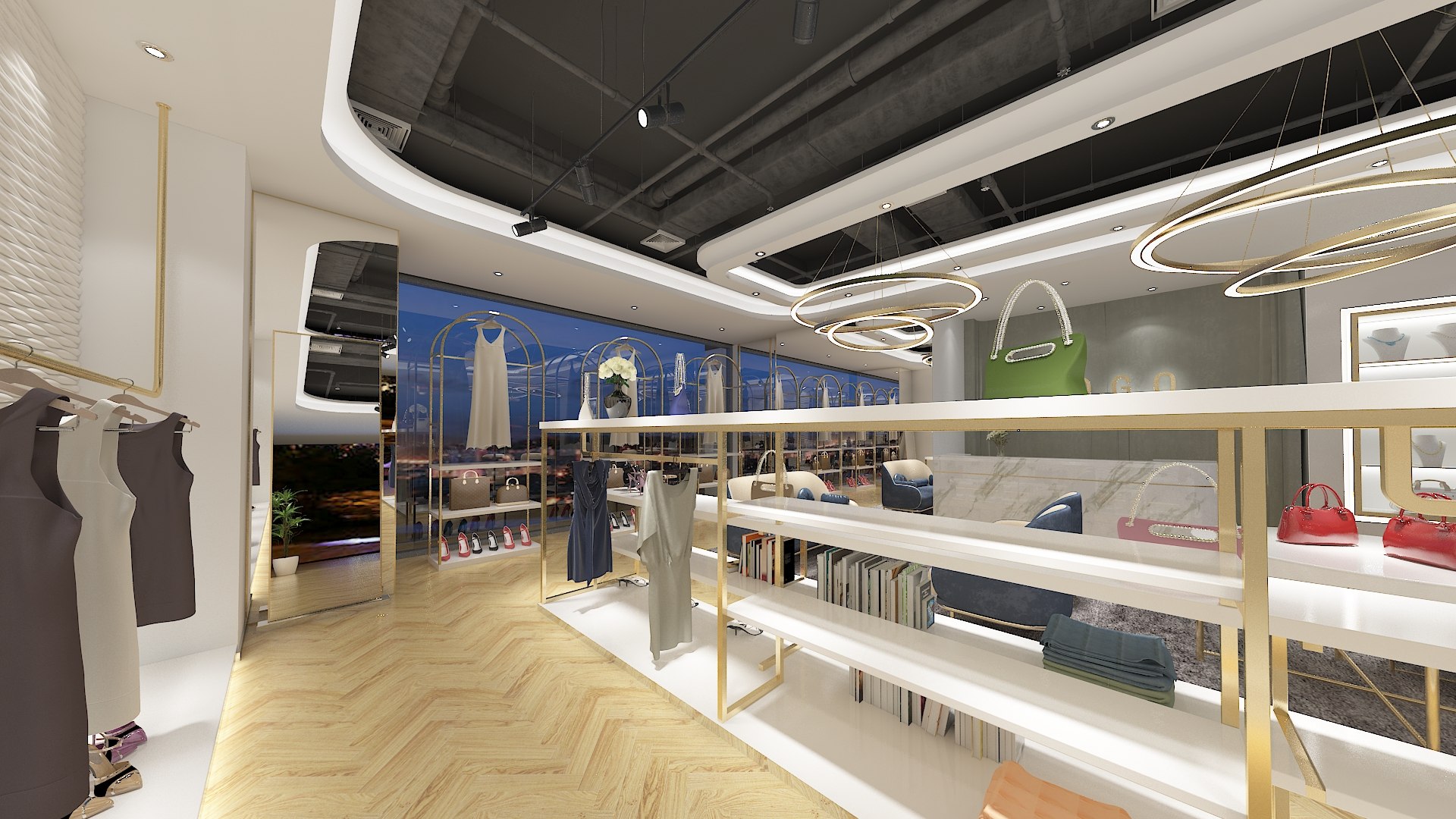 3D Modern Boutique Interior Design Model - TurboSquid 2308969